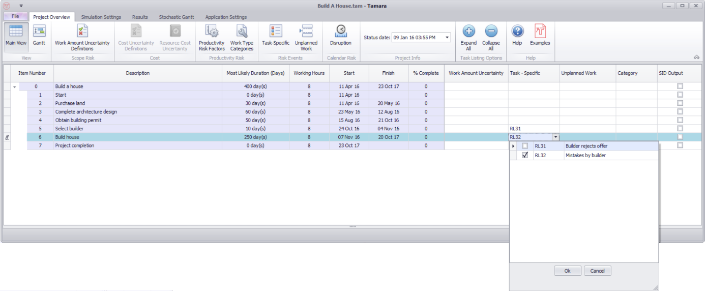 Adding risk events to the project schedule | Vose Software