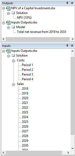Output/Input Window | Vose Software