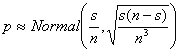 Normal approximation to the binomial method of estimating a probability p | Vose Software