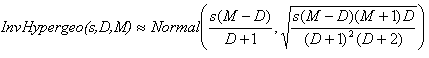 Approximations to the Inverse Hypergeometric distribution | Vose Software