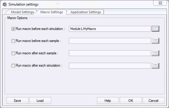 Simulation Settings Window | Vose Software