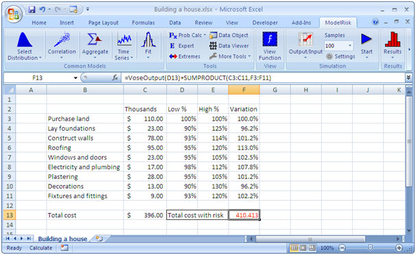 Your First Model | Vose Software